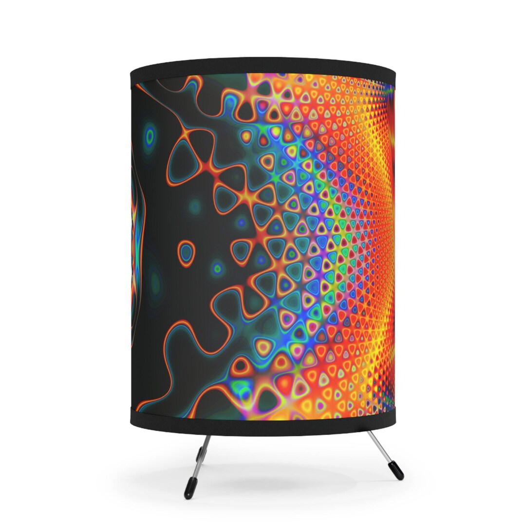 Psychedelic Fractal Lampshade: Mandala Meditation Lamp - Etsy