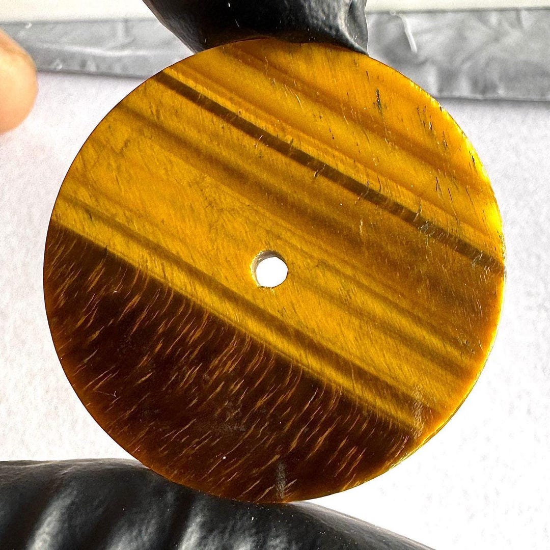 Tiger's Eye Watch Dial: 31.5 Mm Gemstone Round, Polished Handmade ...