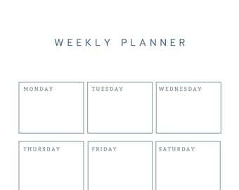 Digital Daily Weekly Planner FRESH 2022 Blue White Modern Minimalist ...