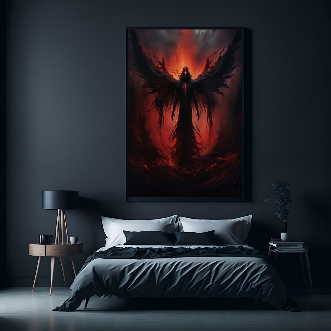 A Dark Angel Emerges From Hell, Picture / Poster, Digital Download - Etsy