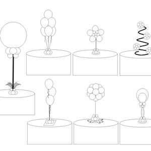 Set of 7 Centerpieces .pdf, .png, .jpg and .pub Format - Etsy