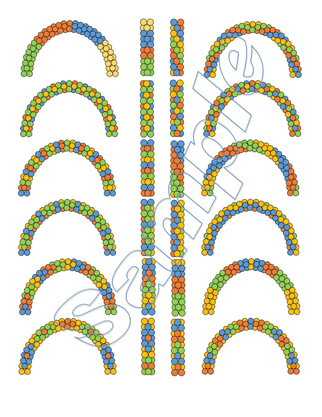 Balloon Arch and Columns Patterns - Four Colors - Etsy