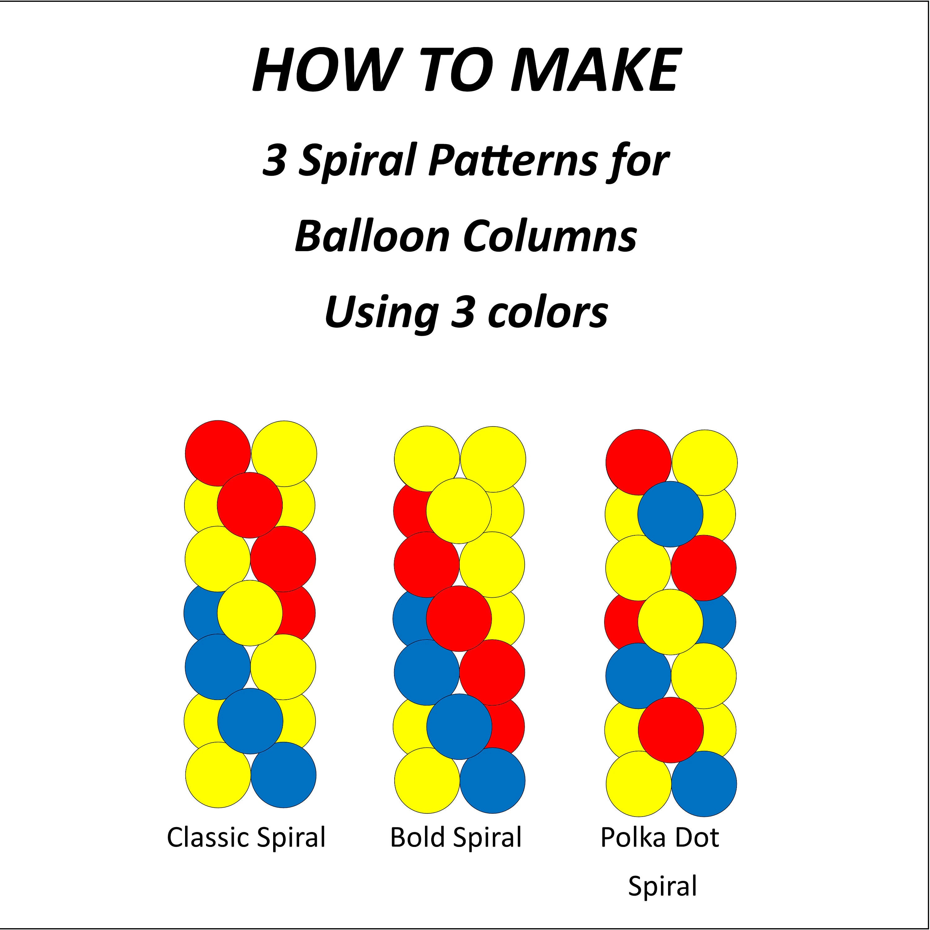 Instructions on How to Make Spiral Patterns With 3 Colors Including ...