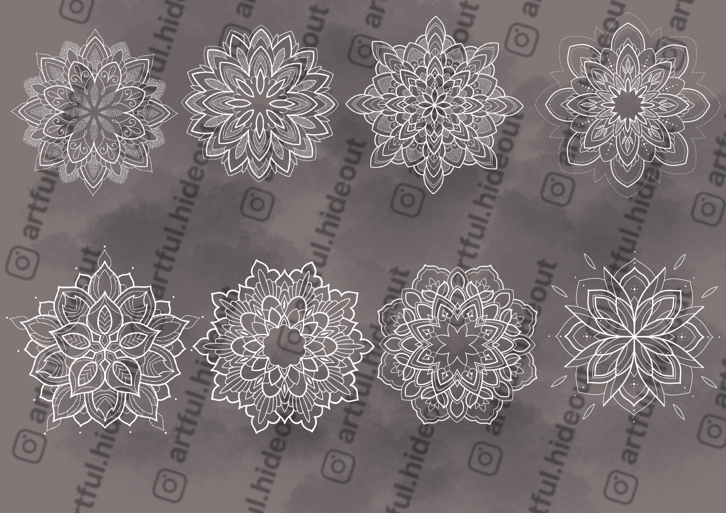 Procreate Mandala Brush Procreate Stamps Tattoo Flash Procreate Flash Procreate Tattoo Tattoo ...