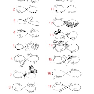 Infinity Symbol Custom Design | Personalized Tattoo Design | Instant ...