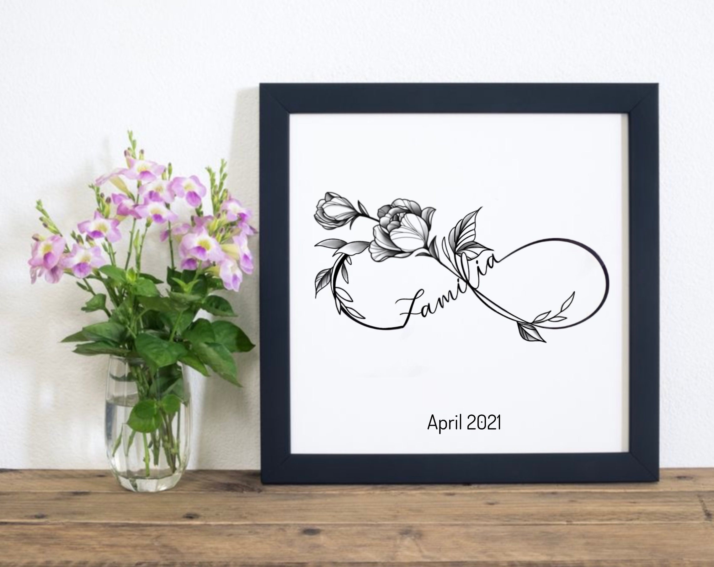 Infinity Symbol Custom Design Personalized Tattoo Instant Download PNG ...