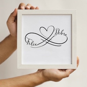 Infinity Symbol Custom Design | Personalized Tattoo Design | Instant ...