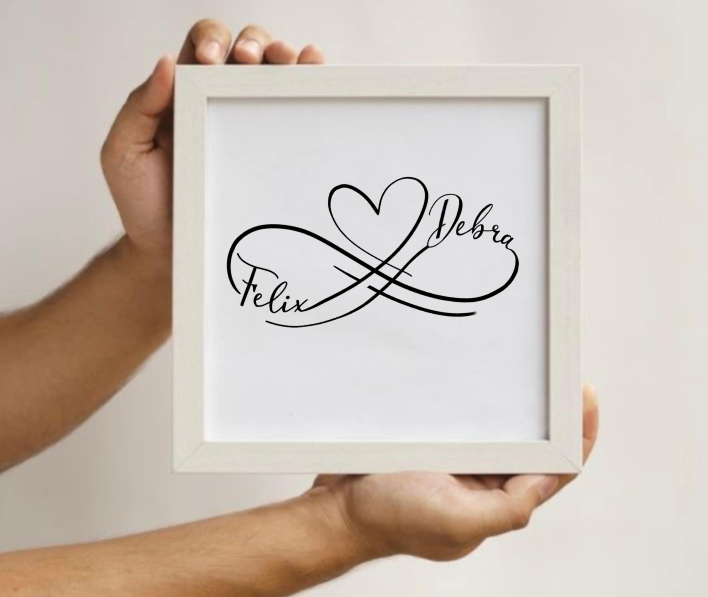Infinity Symbol Custom Design Personalized Tattoo Instant - Etsy Canada