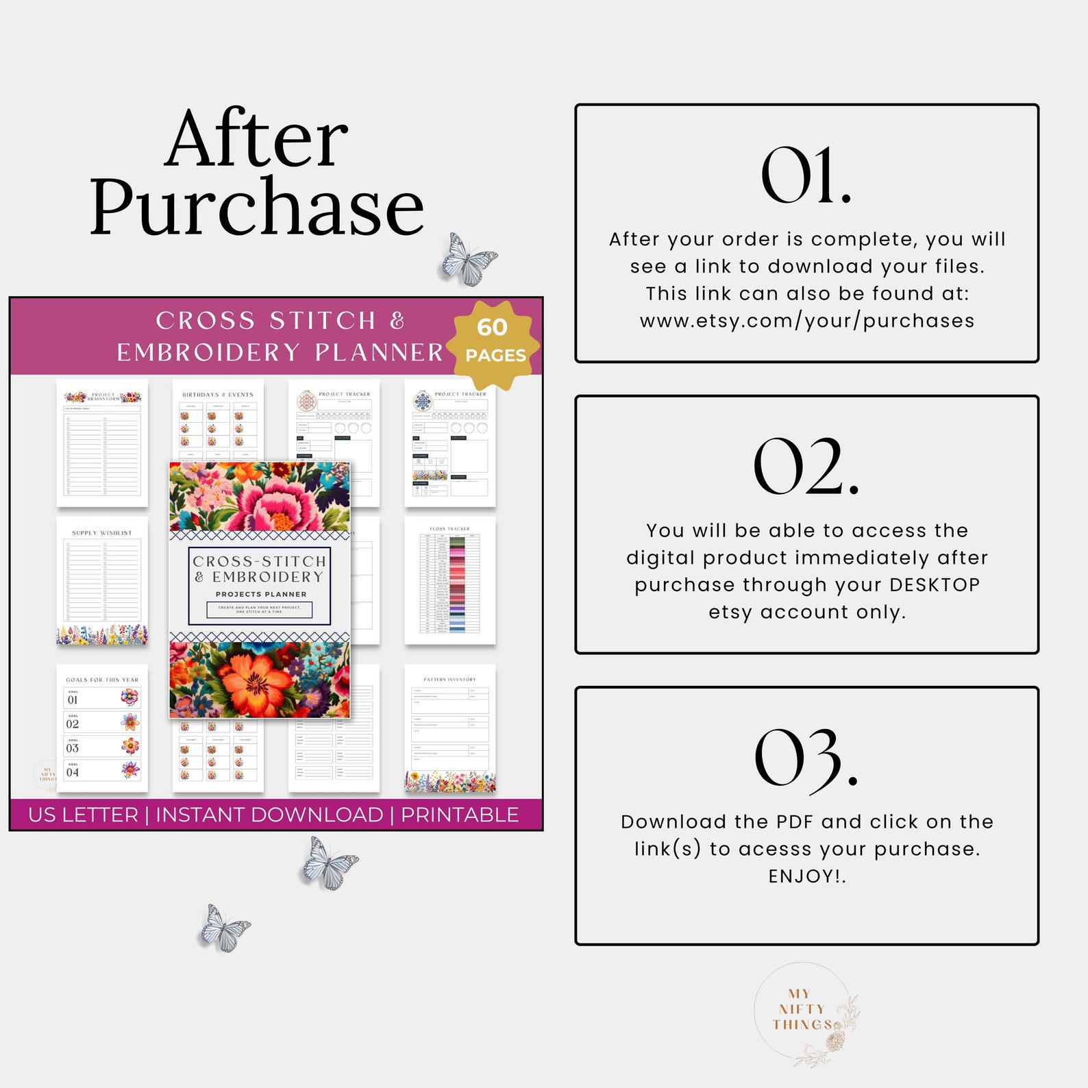 Cross-stitch and Embroidery Project Planner, Organizer, Craft Tracker ...