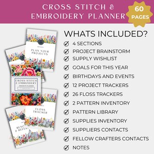 Cross-stitch and Embroidery Project Planner, Organizer, Craft Tracker ...