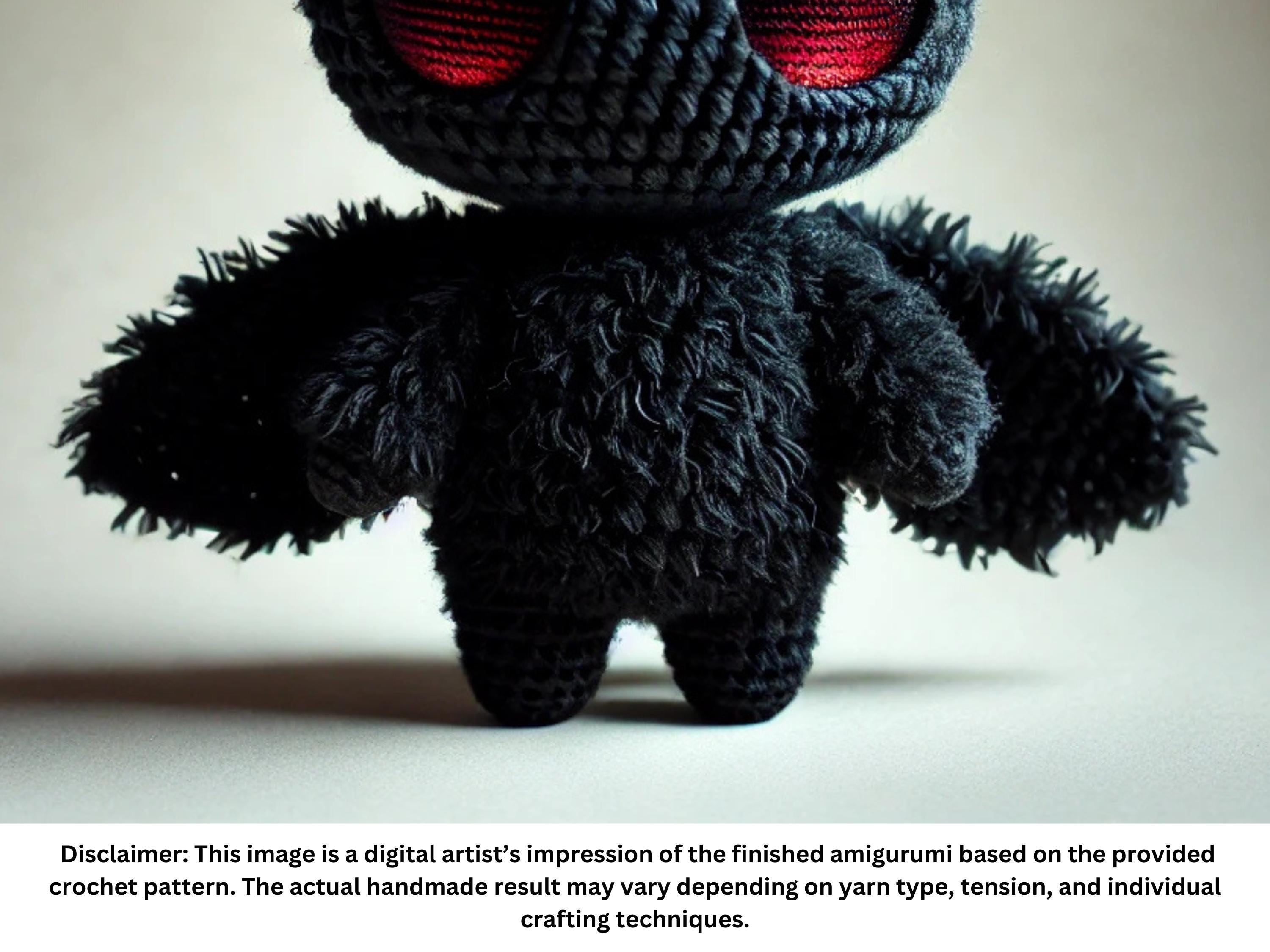 Chibi Mothman Crochet Pattern – Amigurumi Cryptid Plush PDF, Beginner ...