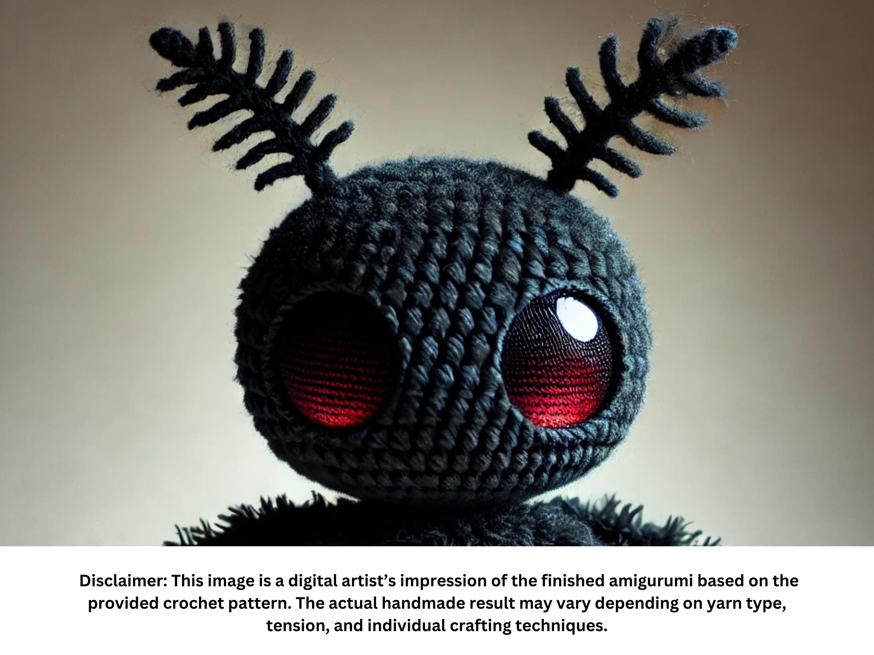 Chibi Mothman Crochet Pattern – Amigurumi Cryptid Plush PDF, Beginner ...