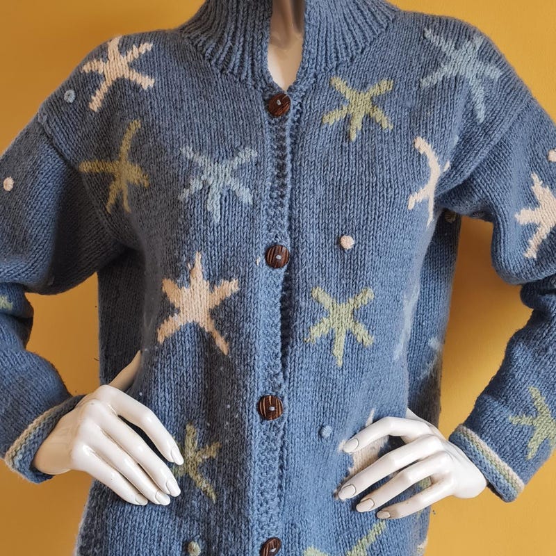 Blue Pachamama Sweater - Etsy UK