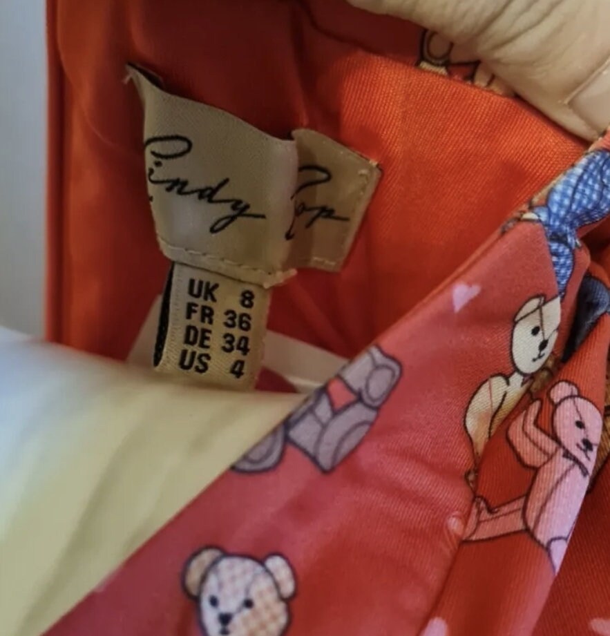 Lindy Bop Clarissa Red Teddy Bear Design Retro Fit and Flare Dress - Etsy