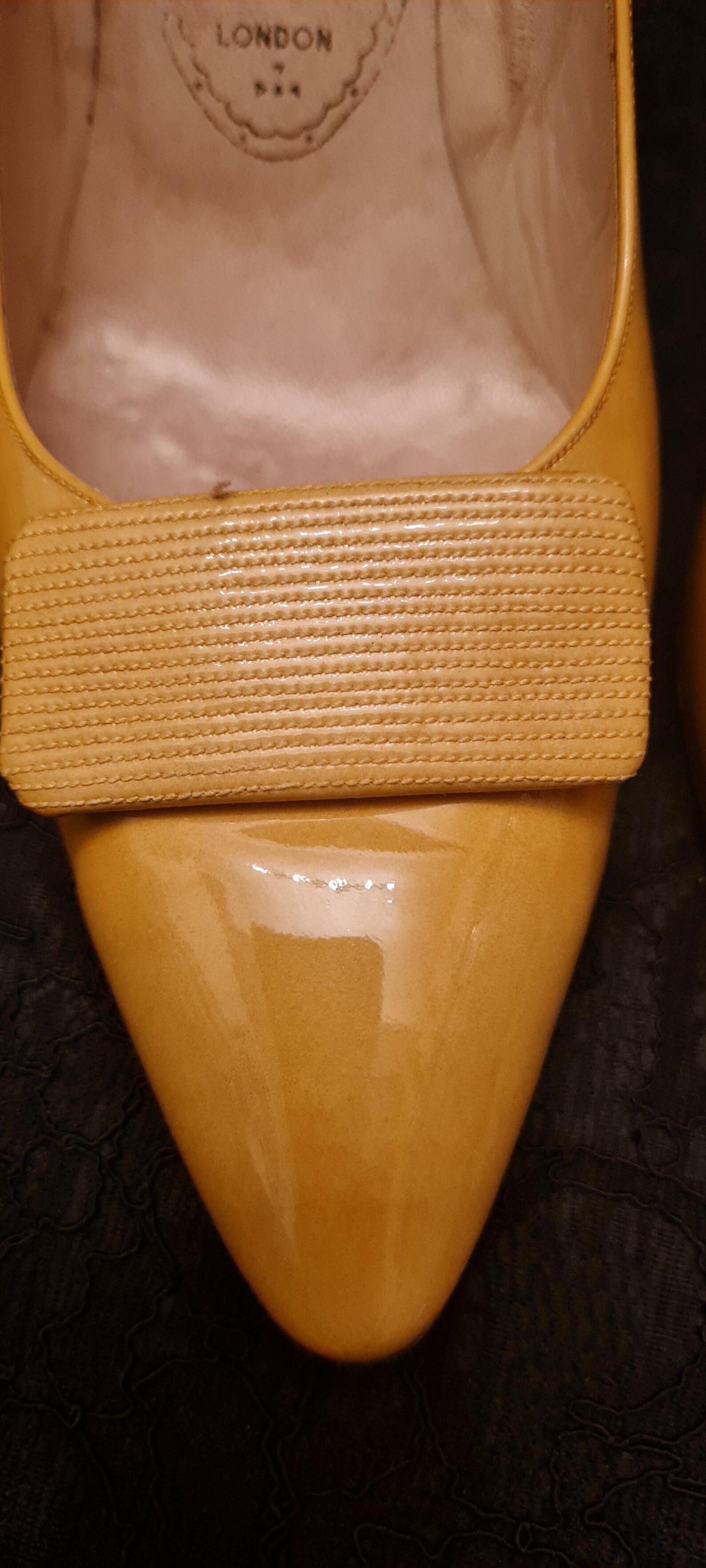 Vintage 1950s Hand Lasted Ladies Heels Shoes by Turner London Mustard ...