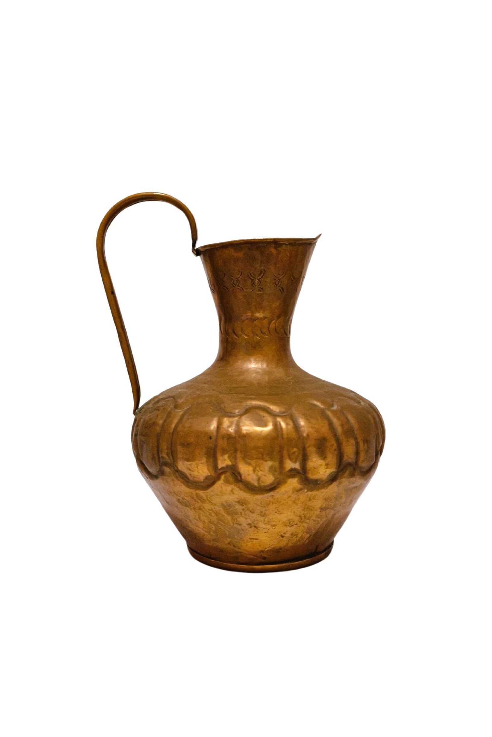 Vintage Handmade Solid Copper & Brass Vases, Large Brass and Copper ...