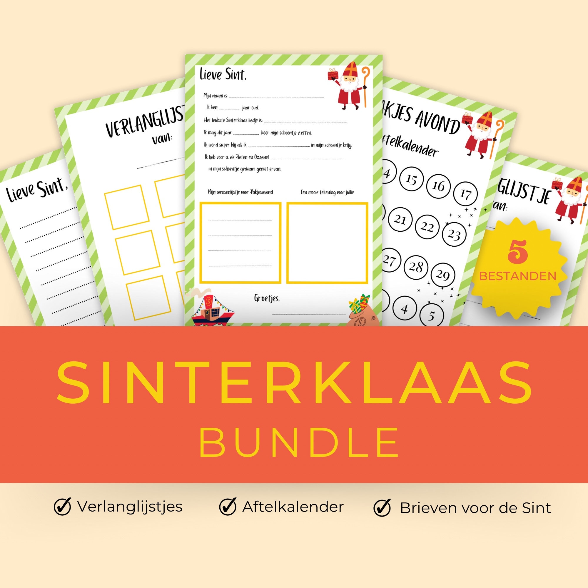 Brief Aan Sinterklaas, Verlanglijstje Voor De Sint, 5 December ...