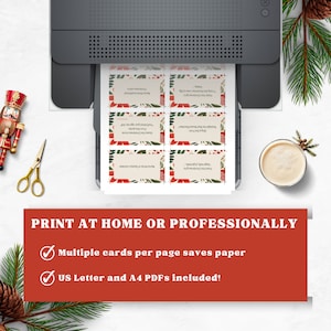 Pass the Prize Holiday Game, Christmas Present Exchange Printable Cards ...
