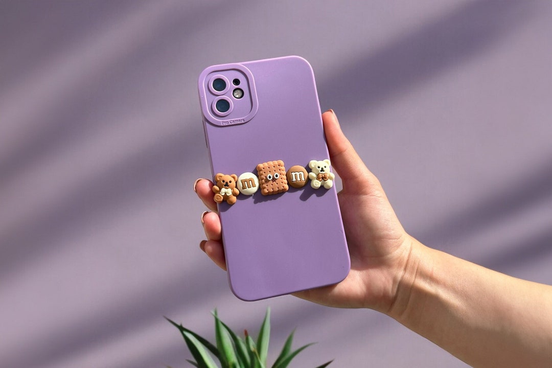 Phone Case 3D Embossed Figures, Phone Case With Cute Bear Figures Cute ...