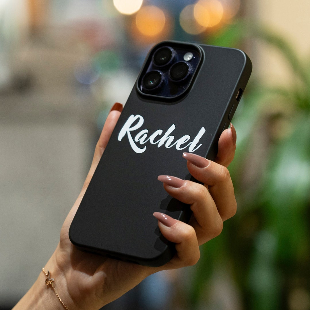 Personalized iPhone Case With Embossed Glossy Name iPhone Case Custom ...