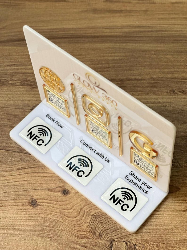 Custom Acrylic QR Code & NFC Sign: Social Media, Payment, Reviews - Etsy