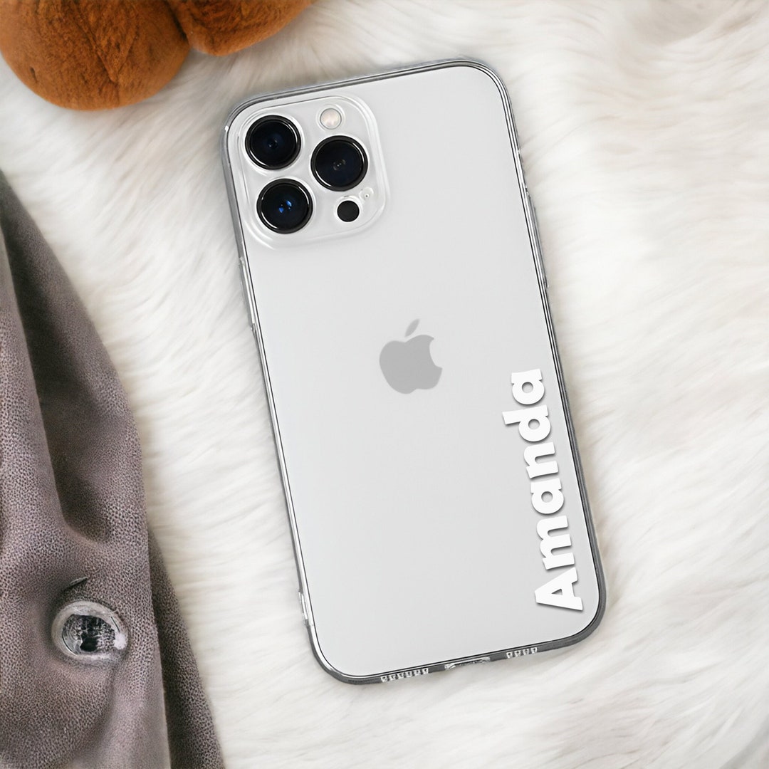 Personalized Clear Silicone iPhone Case With Name - Etsy