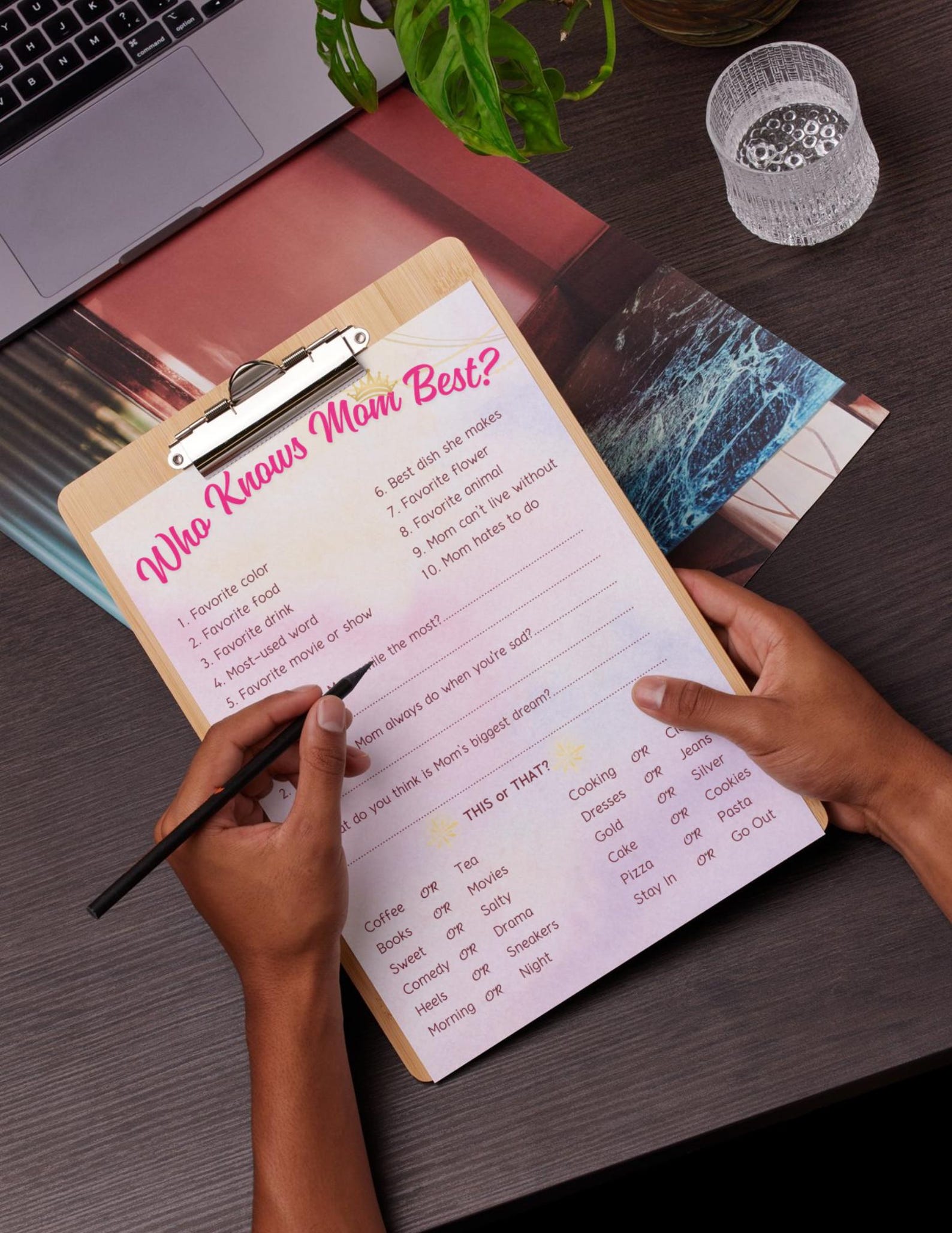 Mother’s Day Game Cards - Who Knows Mom Best - Printable Quiz & This or ...