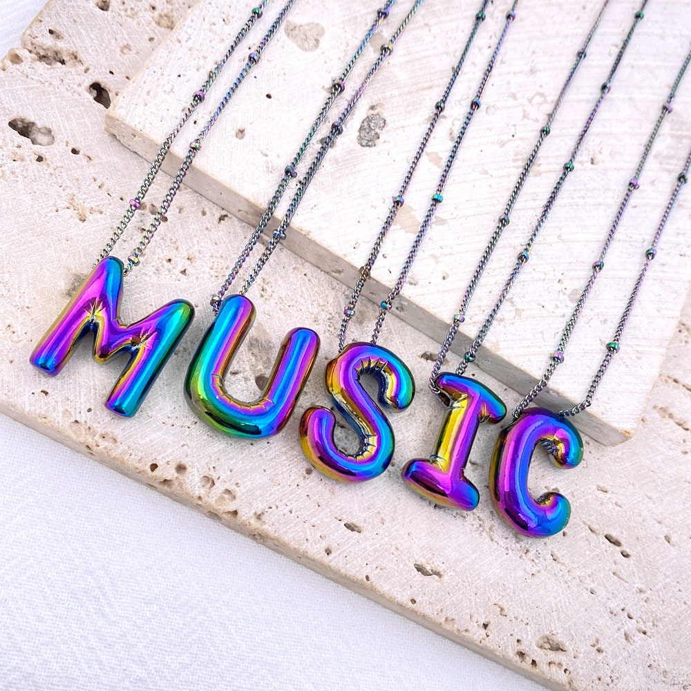 Harmony Letters Rainbow Jewelry Set - Etsy