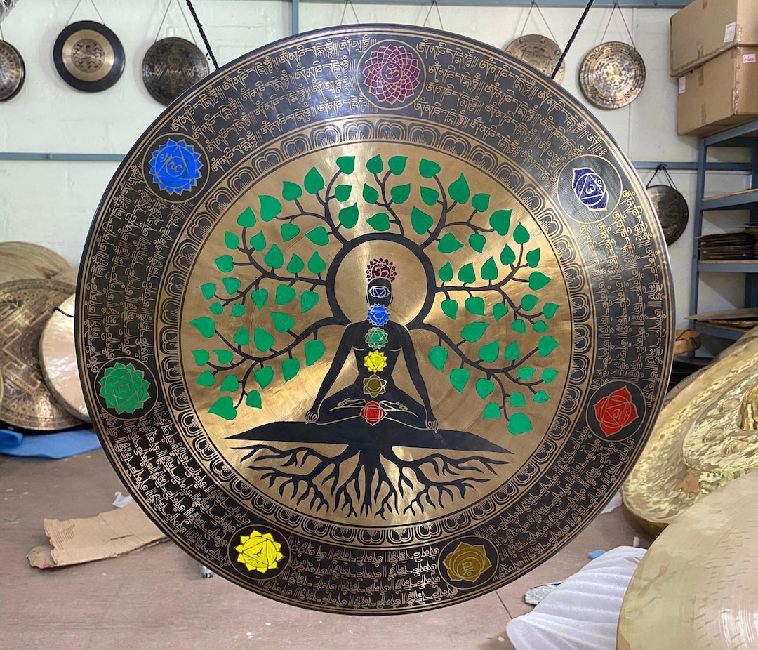 Tree of Life Gongs -seven Chakra Healing Temple Bells Gong From Nepal ...