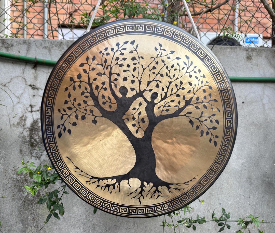 Handcrafted 20 Inch Tree of Life Gong – Sacred Sound Artistic Temple ...