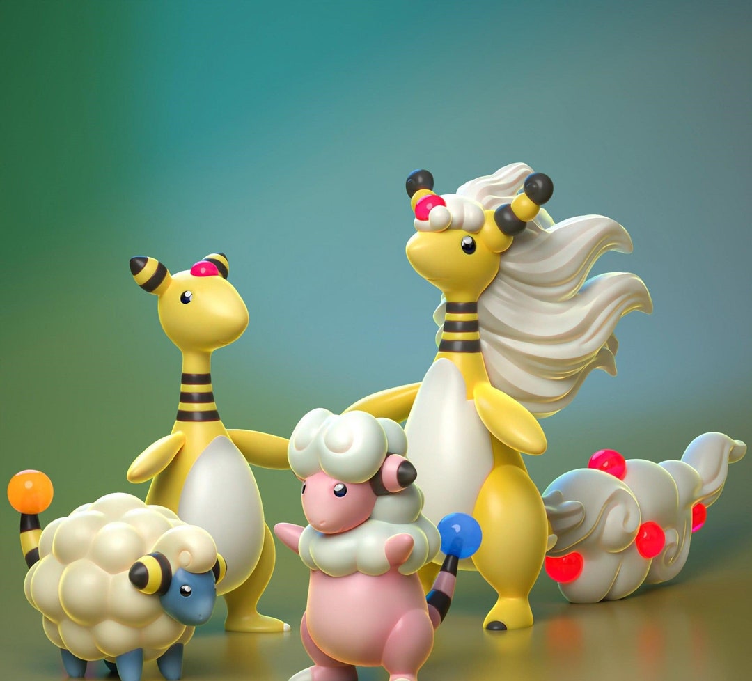 3D Model STL - Scaled Mareep Evolution Line STL (digital File) - Etsy