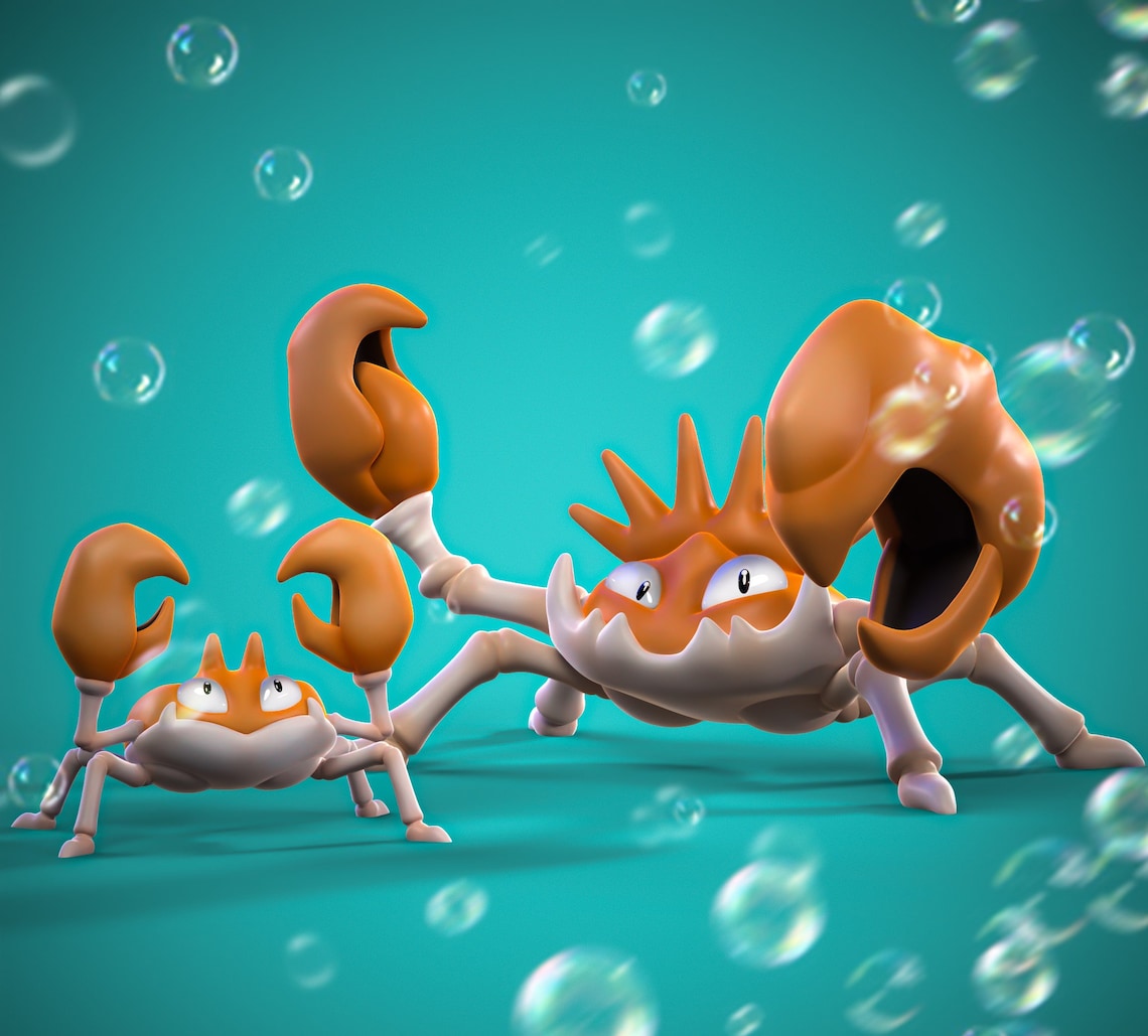 3D Model STL - Scaled Krabby Evolution Line STL (digital File) - Etsy