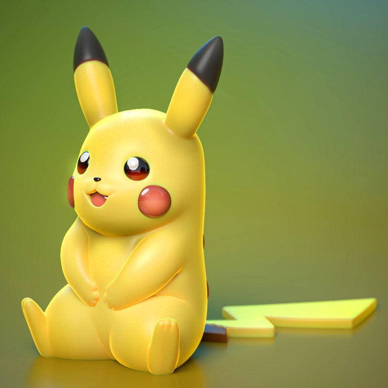 Modelo 3D STL - Línea de evolución de Pikachu a escala STL (Archivo ...