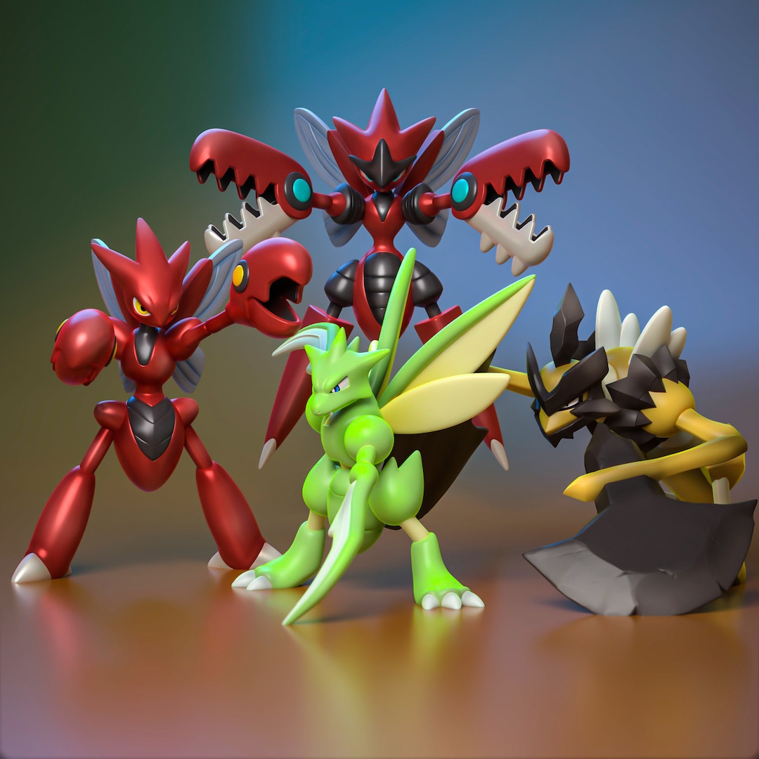 3D Model STL - Scaled Scyther Evolution Line STL (digital File) - Etsy
