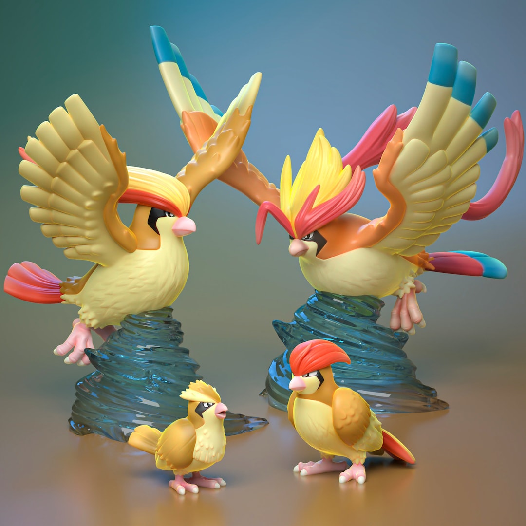 3D Model STL - Scaled Pidgey Evolution Line STL (digital File) - Etsy