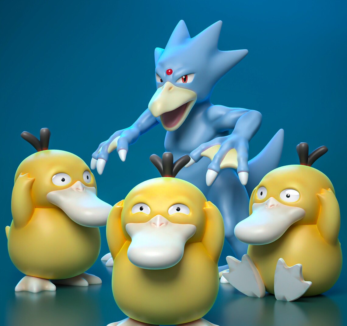 3D Model STL Scaled Psyduck Evolution Line STL digital File - Etsy