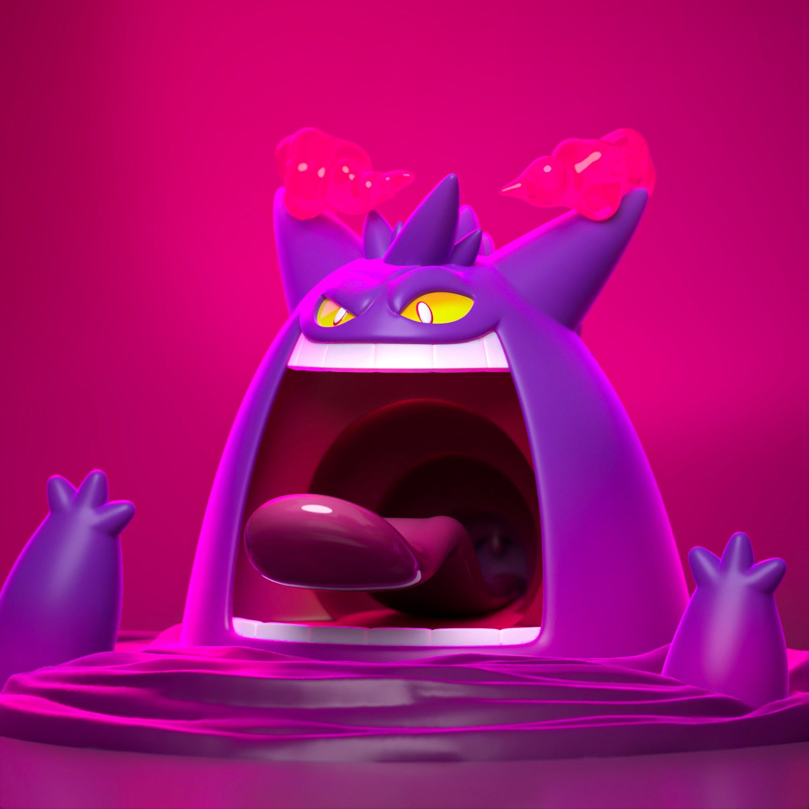 3D Model STL - Scaled Gastly Evolution Line STL (digital File) - Etsy