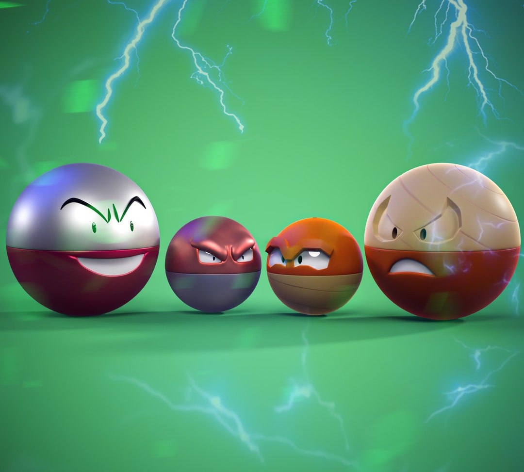 3D Model STL - Scaled Voltorb Evolution Line STL (digital File) - Etsy