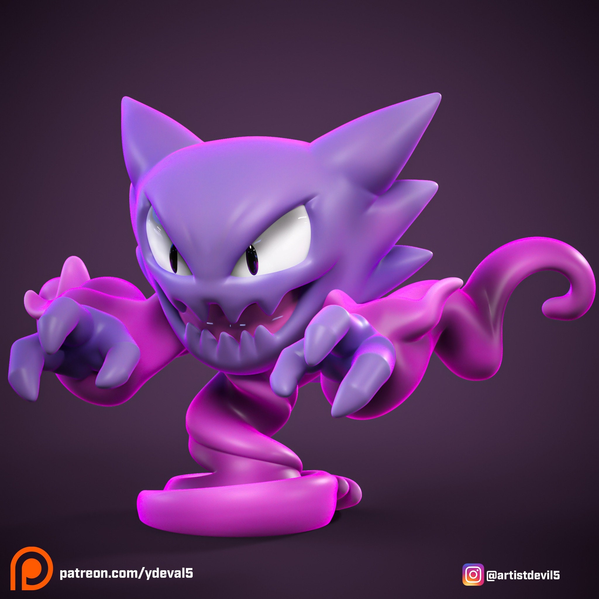 3D Model STL - Scaled Gastly Evolution Line STL (digital File) - Etsy