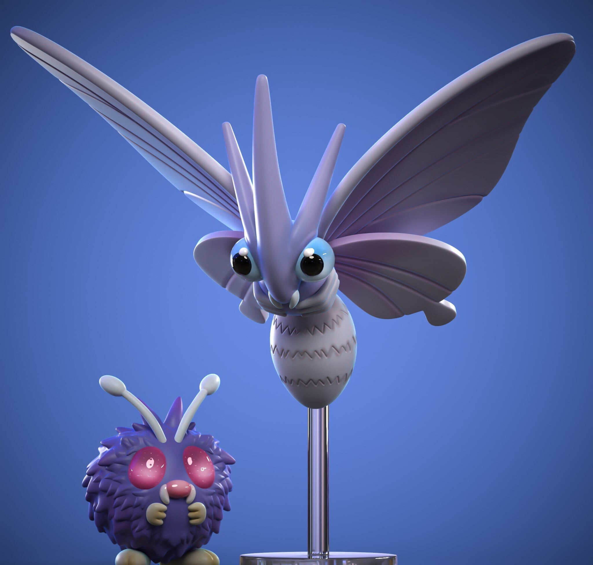 3D Model STL - Scaled Venonat Evolution Line STL (digital File) - Etsy
