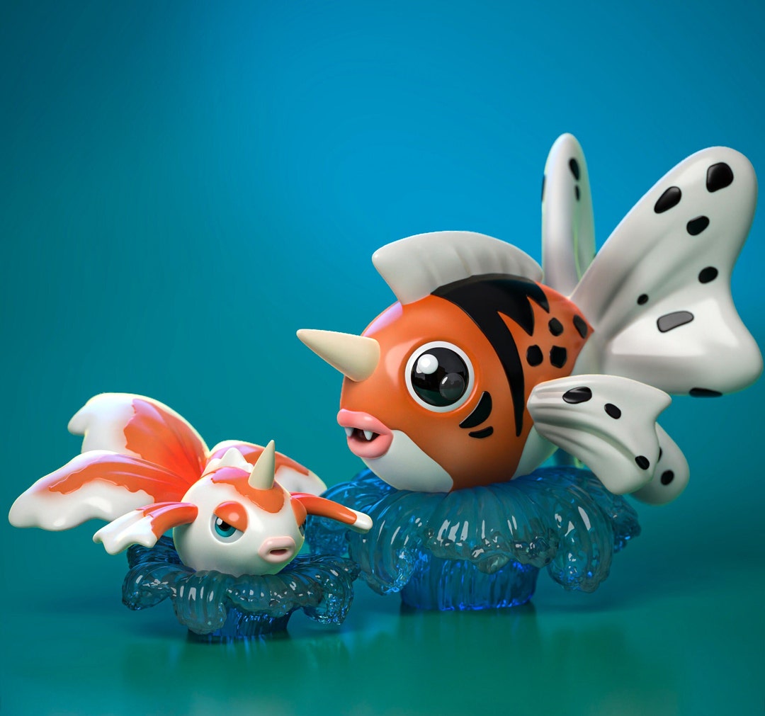 3D Model STL - Scaled Goldeen Evolution Line STL (digital File) - Etsy