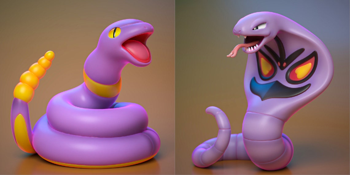 3D Model STL - Scaled Ekans Evolution Line STL (digital File) - Etsy