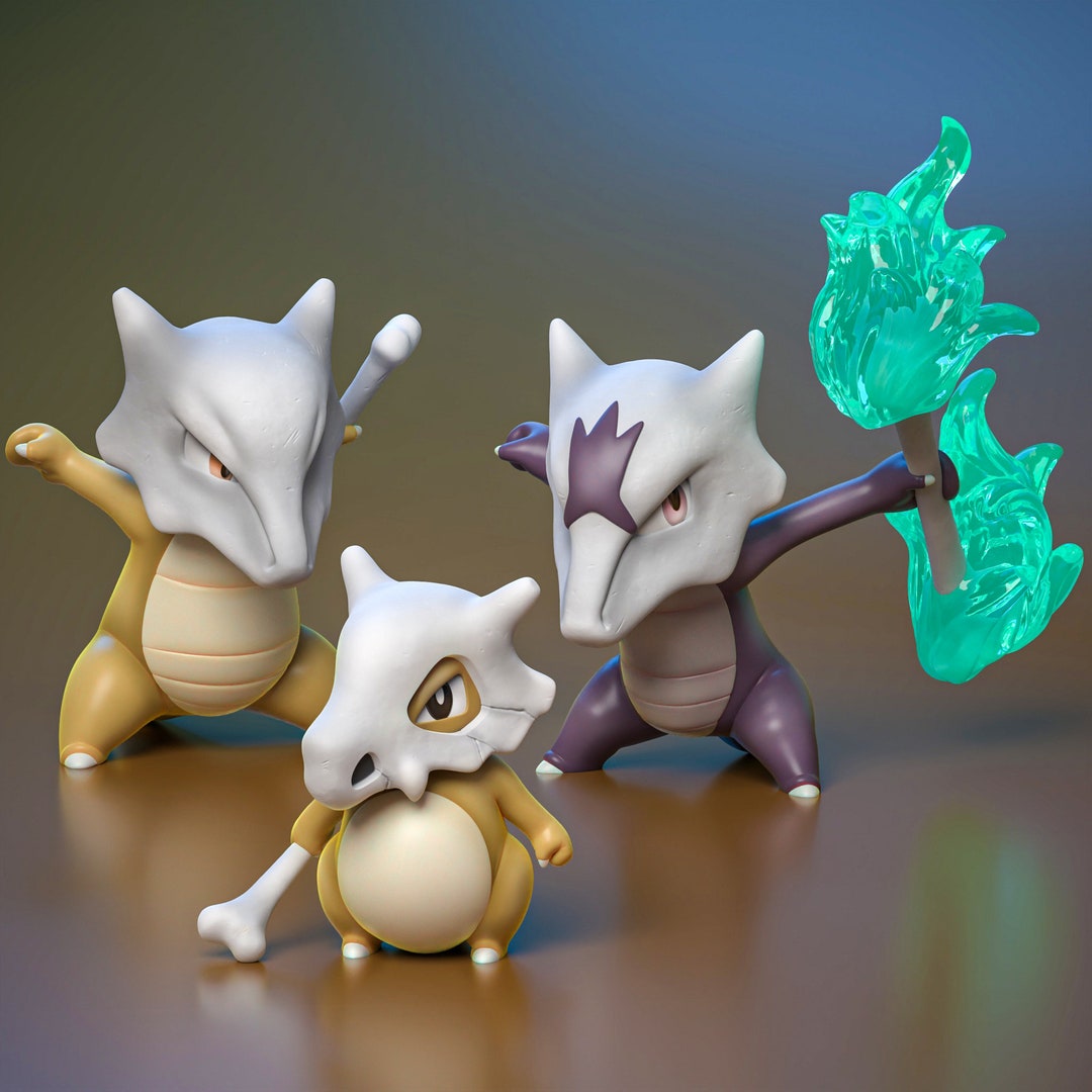 3D Model STL - Scaled Cubone Evolution Line STL (digital File) - Etsy