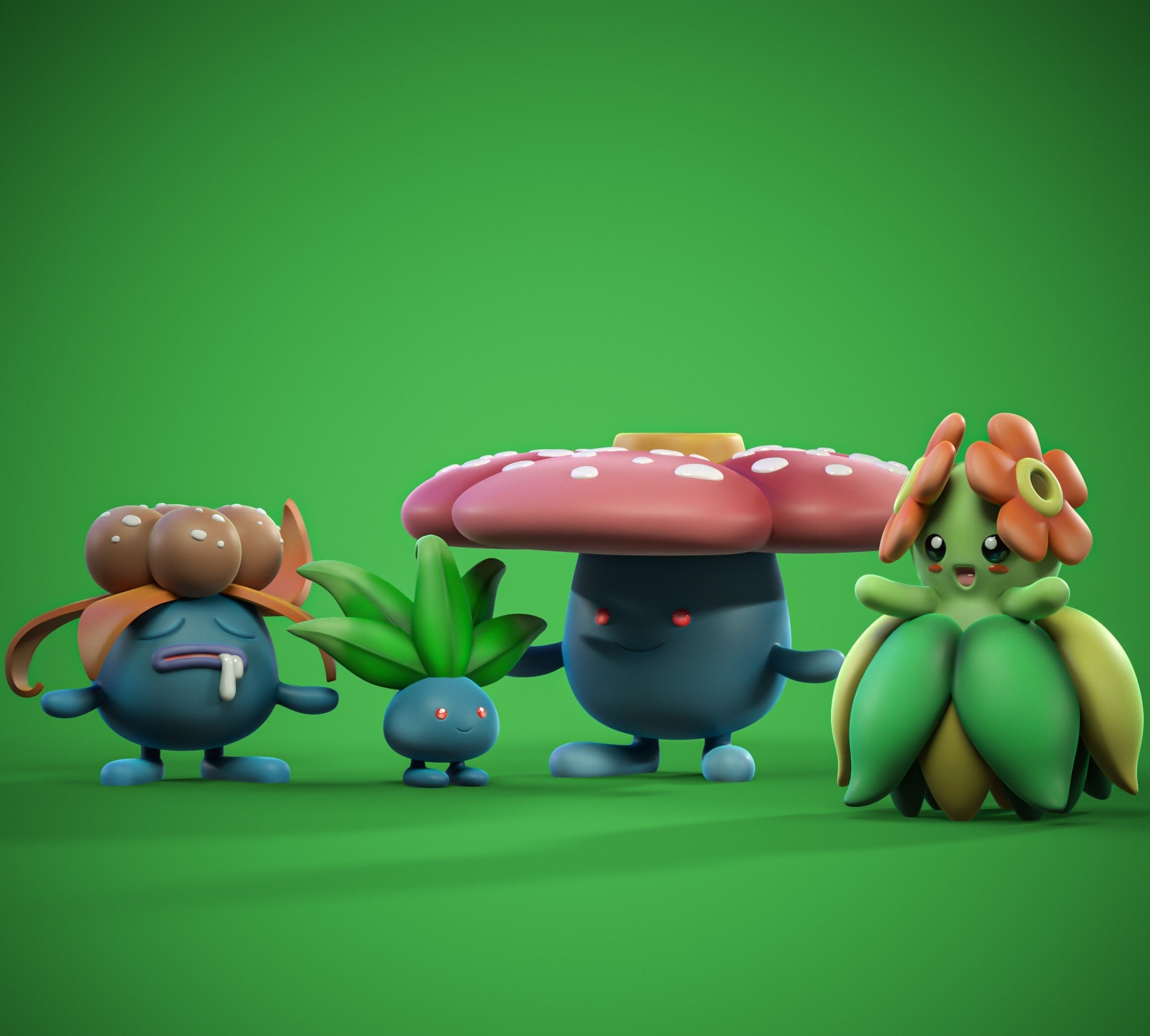 3D Model STL Scaled Oddish Evolution Line STL digital File - Etsy