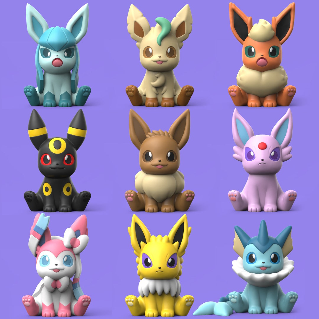3D Model STL - Cute Eeveelution Eevee Family STL (digital File) - Etsy UK