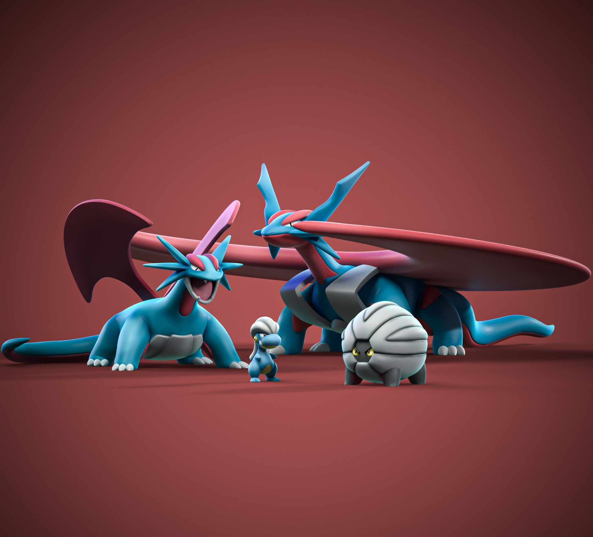 3D Model STL Scaled Bagon Evolution Line STL digital File - Etsy