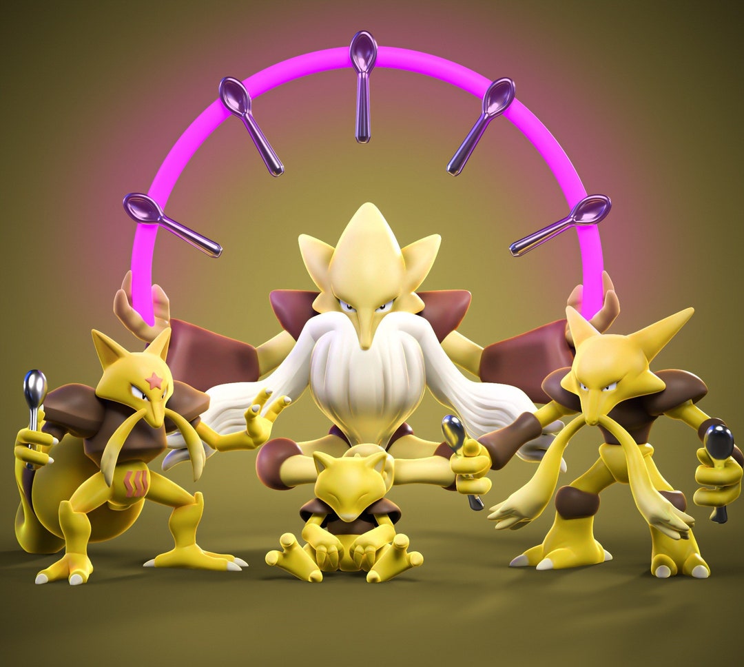 3D Model STL - Scaled Abra Evolution Line STL (digital File) - Etsy