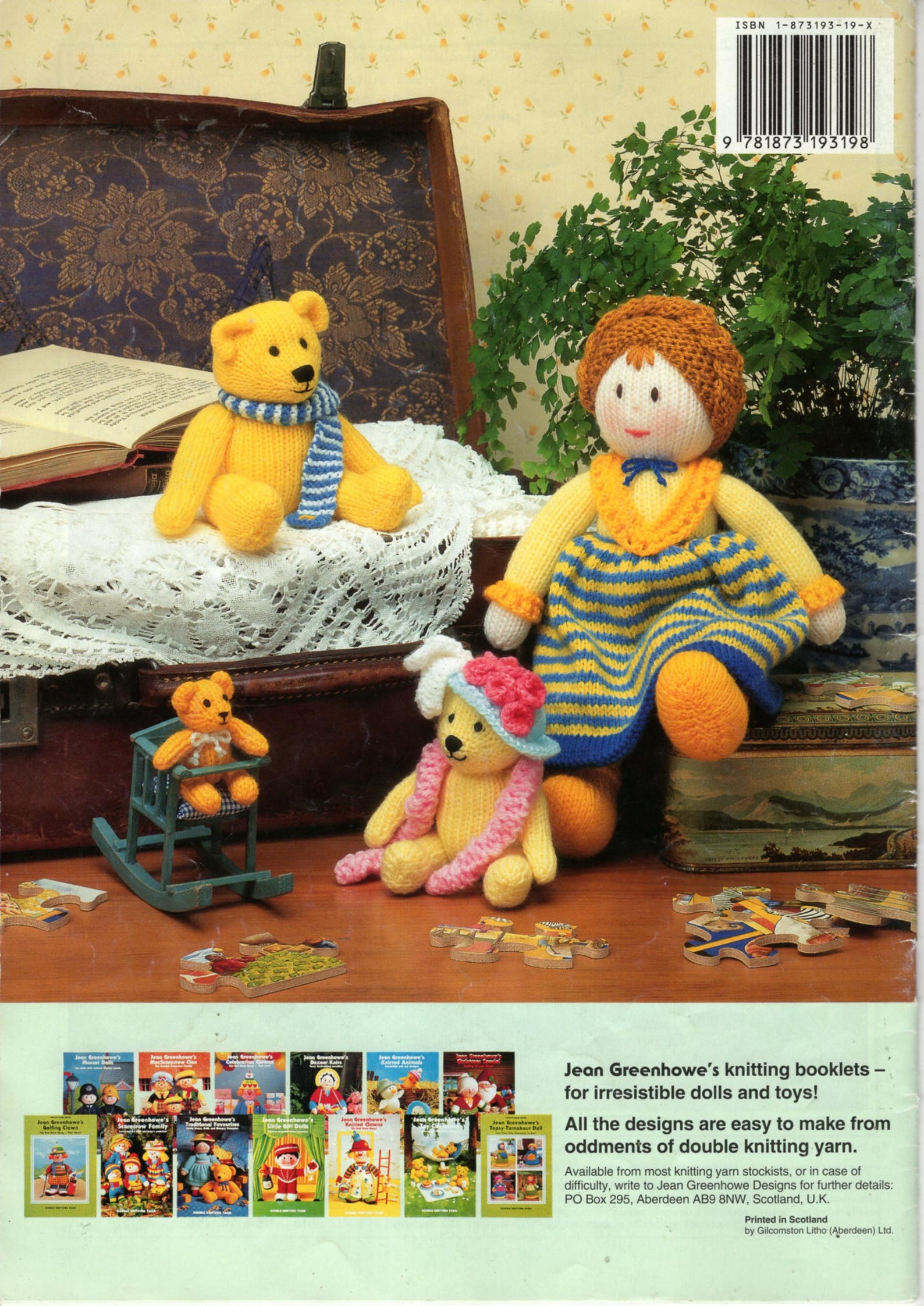 Jean Greenhowe's Jemima-jane and Friends Knitted Toys Knitting Pattern ...