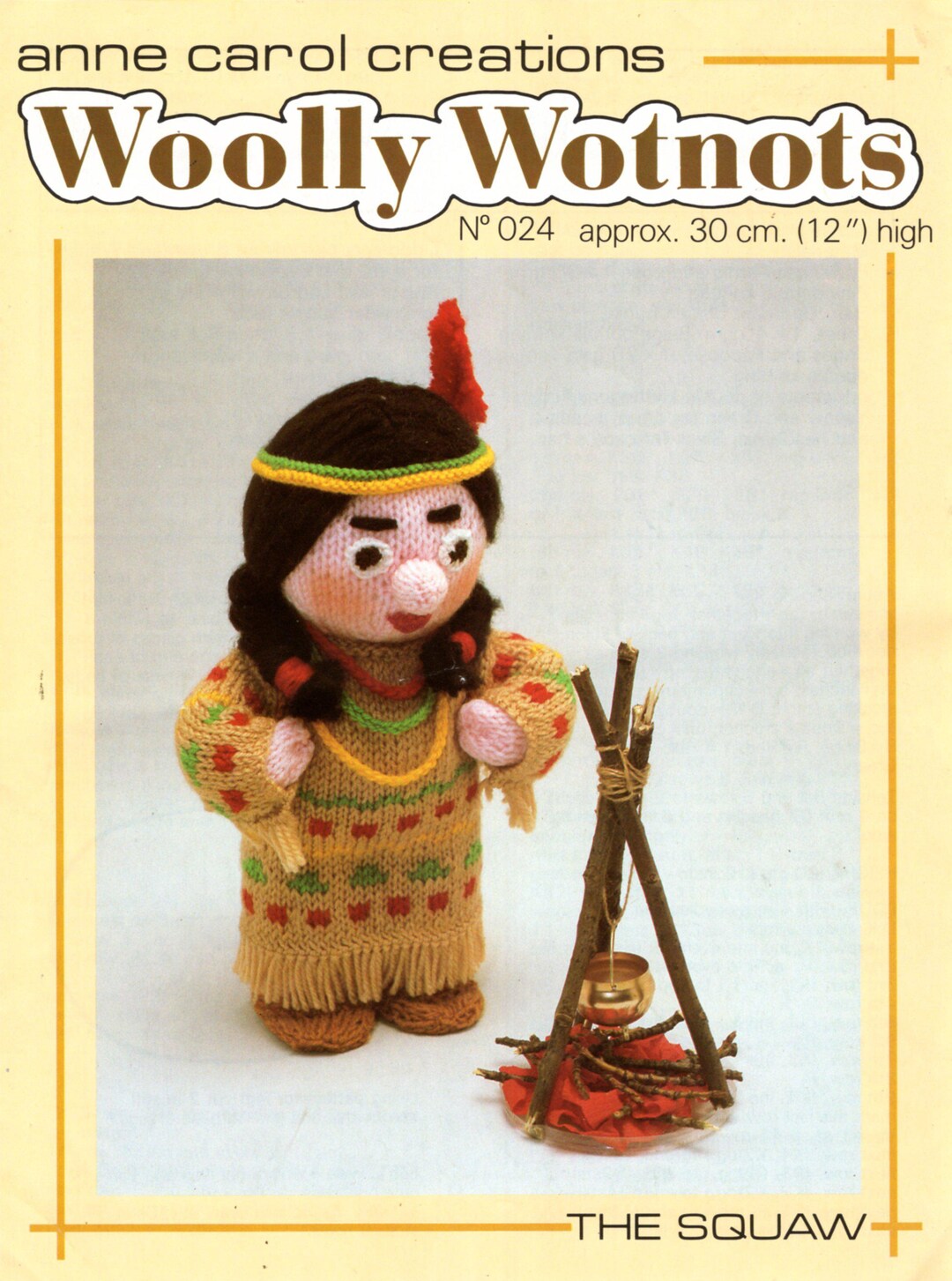 Woolly Wotnots Knitting Pattern No.24 - the Squaw - Knitted Toy - Etsy