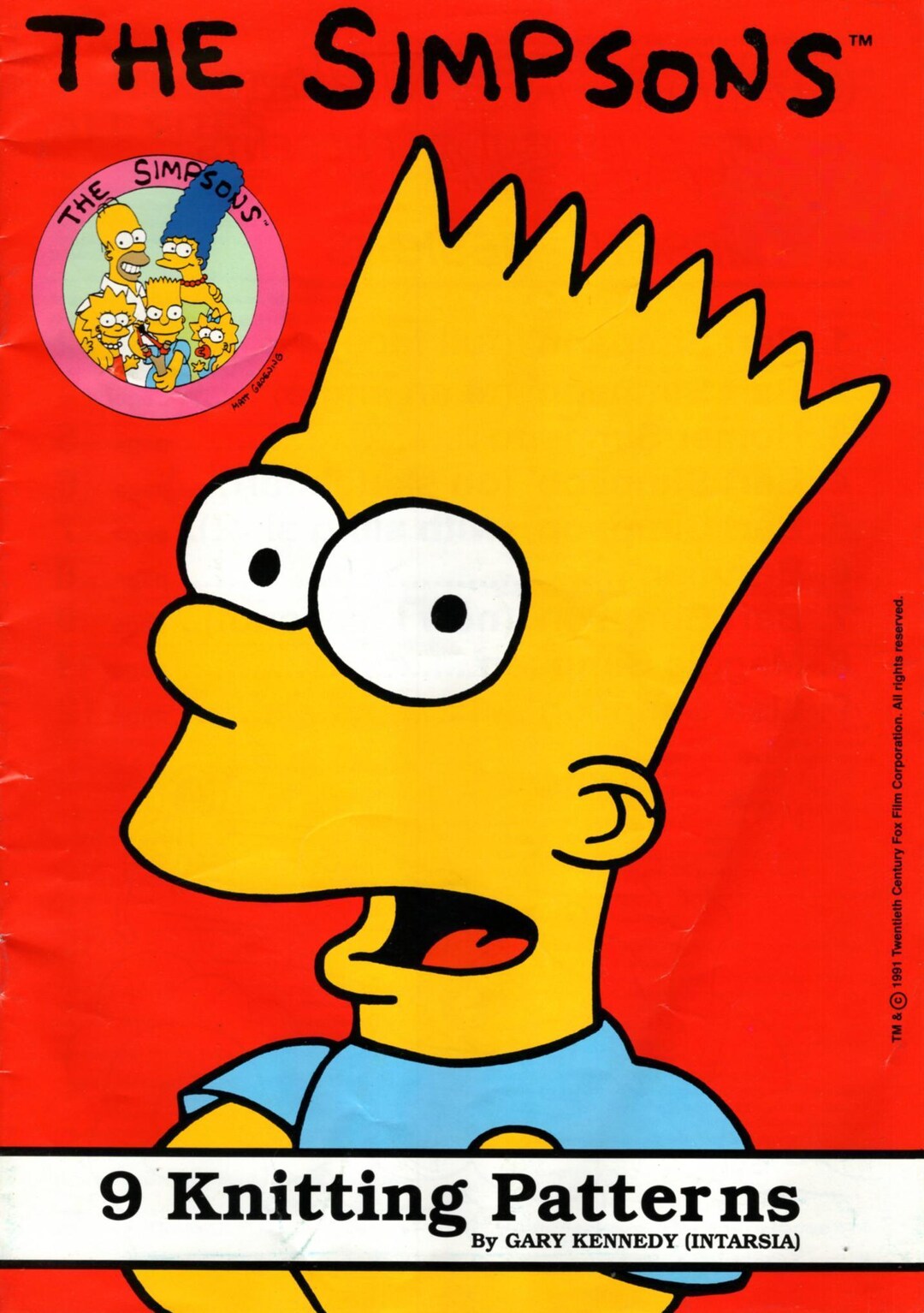 The Simpsons Knitting Patterns 9 Jumpers 8ply Childrens & Adult Sizes ...
